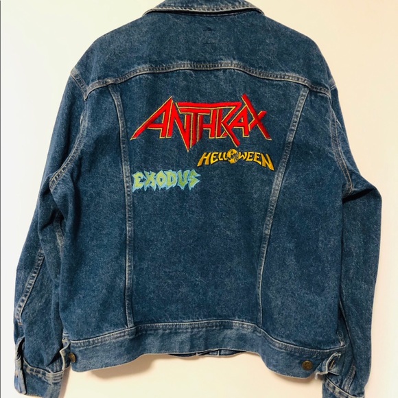 Vintage | Jackets & Coats | Headbangers Ball Vintage Denim Jacket ...